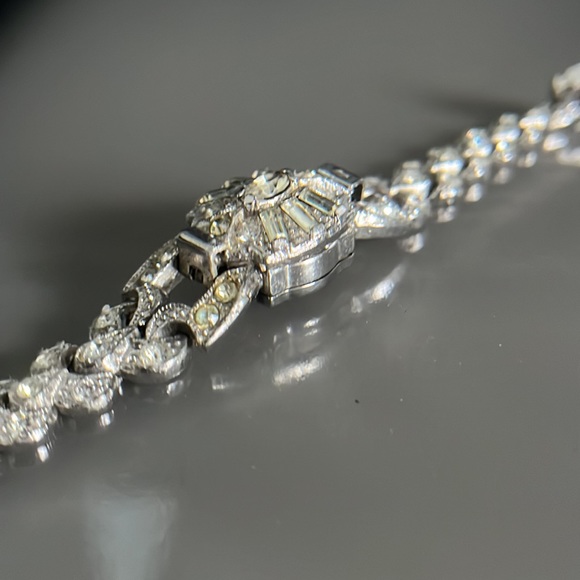 Timex | Accessories | Vintage Art Deco Rhinestone Braided Manual Watch ...